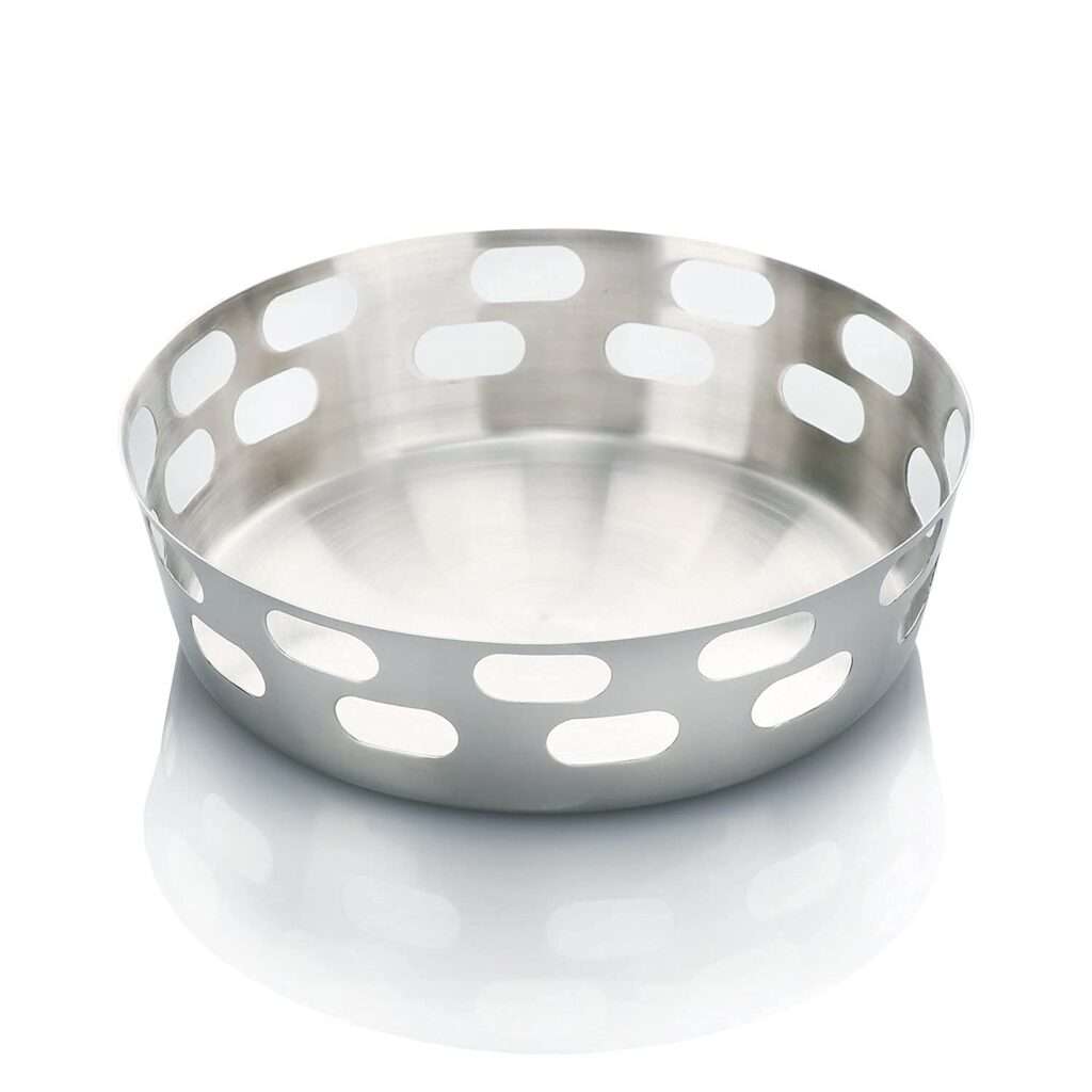 Stainless Steel Matt Capsule Round Roti/ Bread Basket - Hospitality Town