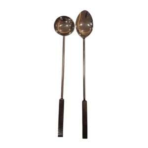 SS Buffet Ladle and Pan Ladle with Hammered Handle (Rose Gold ...
